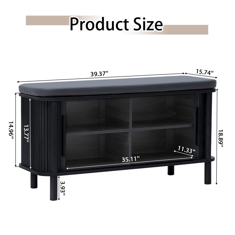 Hokku Designs 8 Pair Shoe Storage Bench & Reviews | Wayfair